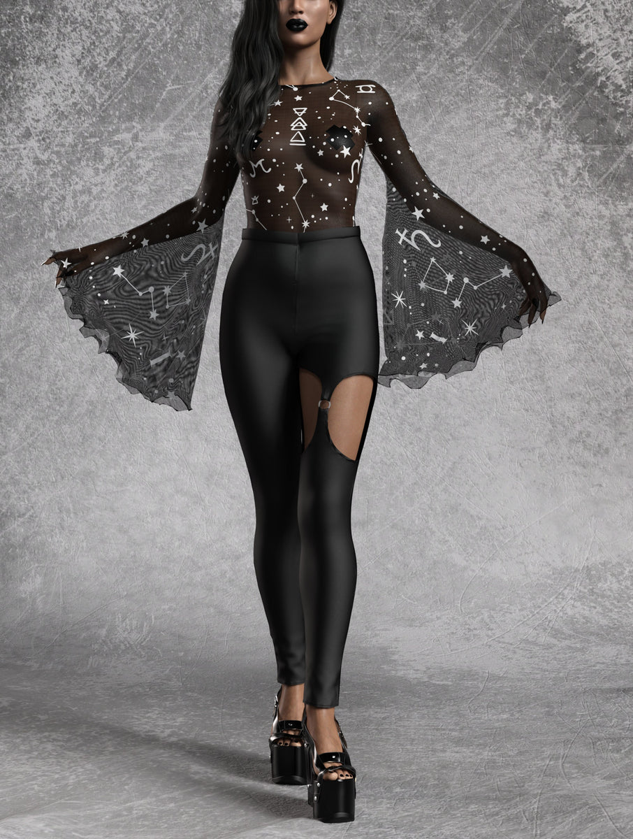 Astral Mesh Bare Back Leotard Candycatz