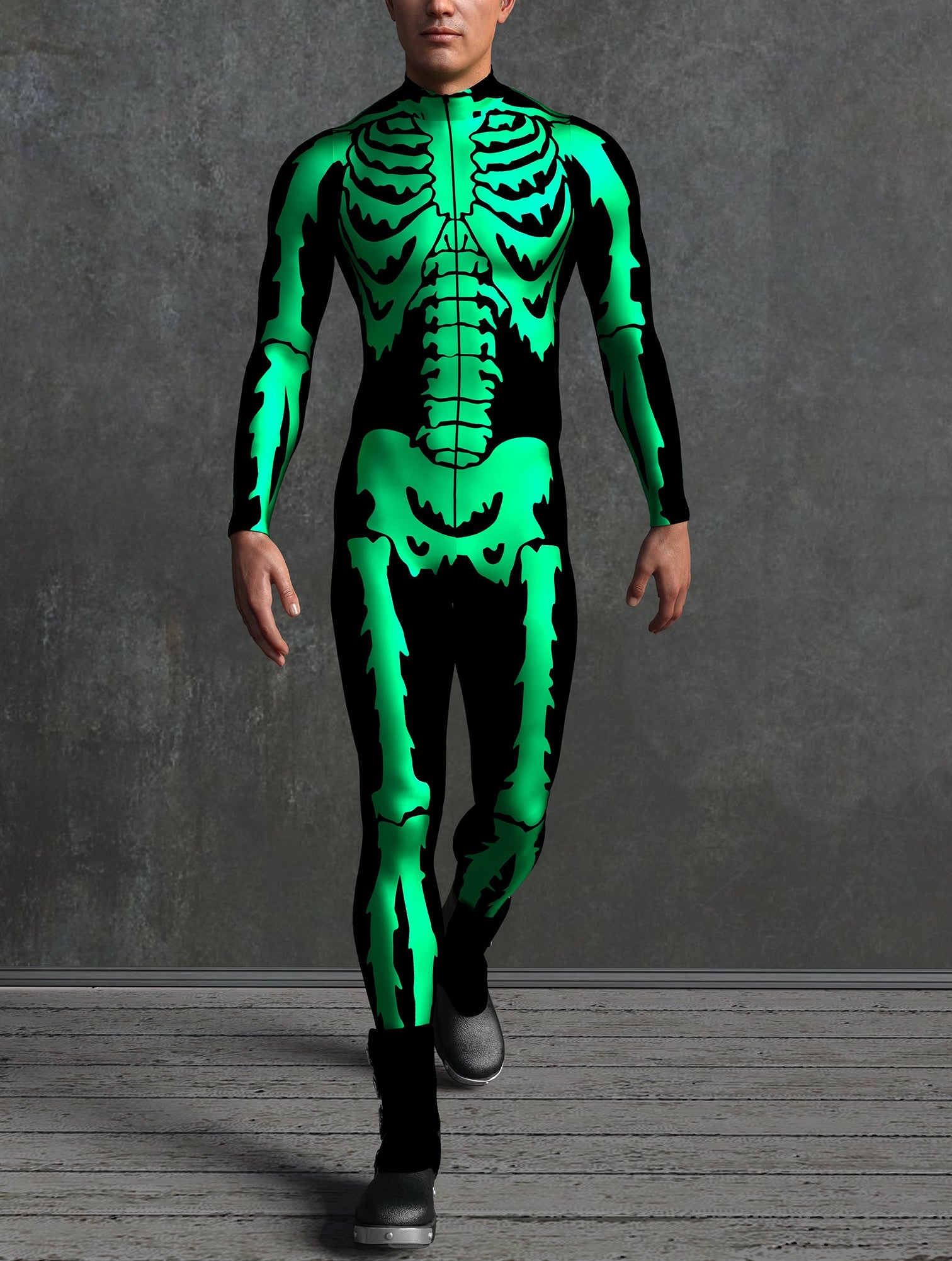 Green Goosebumps Skeleton Male Costume – Candy Catz