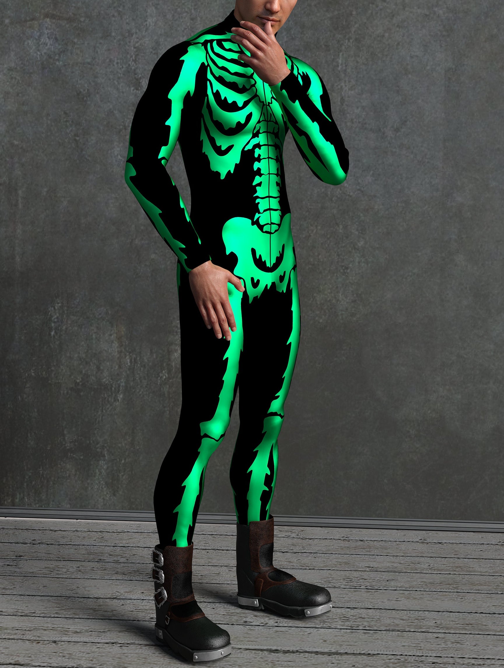 Green Goosebumps Skeleton Male Costume – Candy Catz
