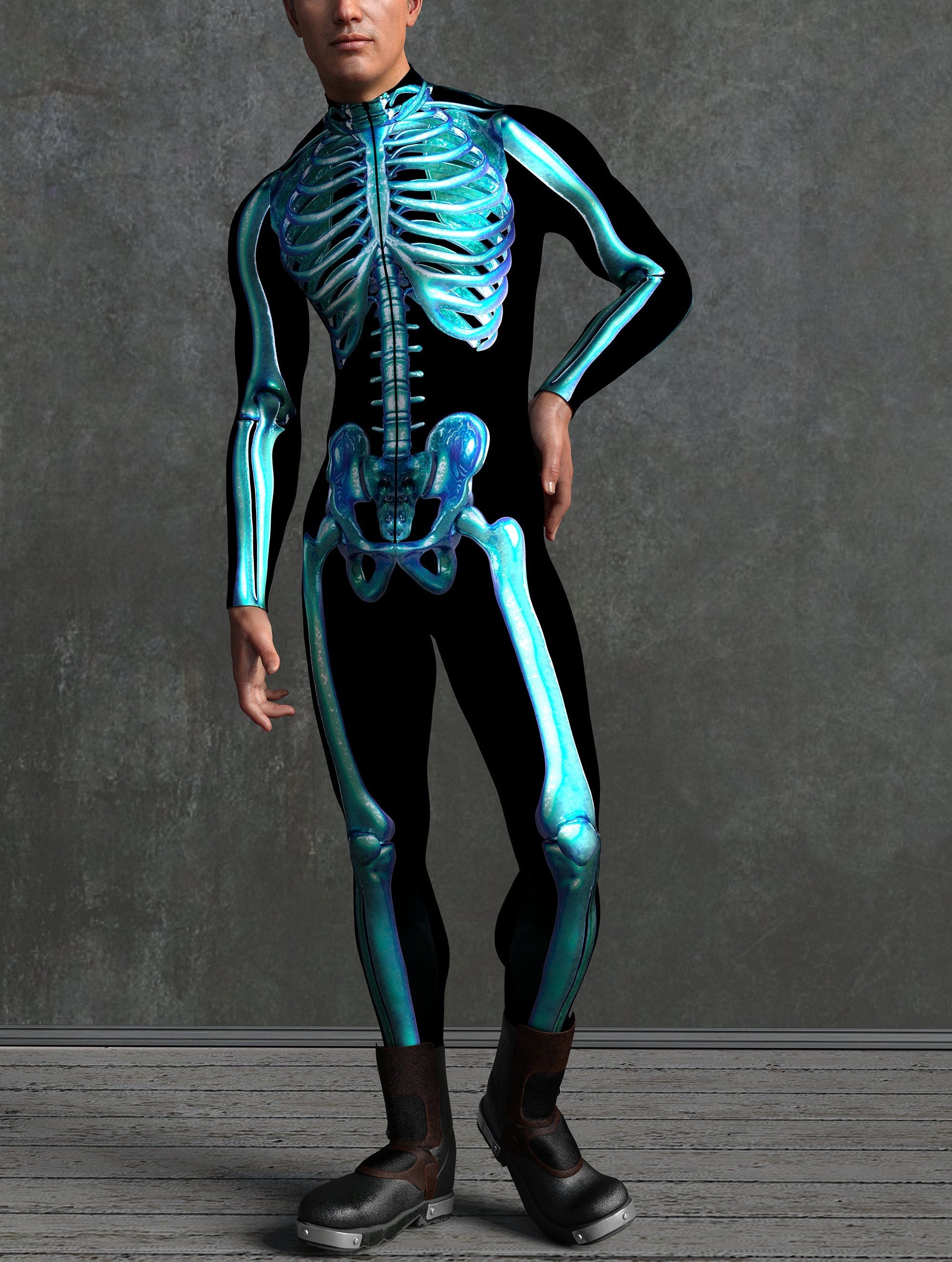 Blue Candy Skeleton Male Costume – CandyCatz