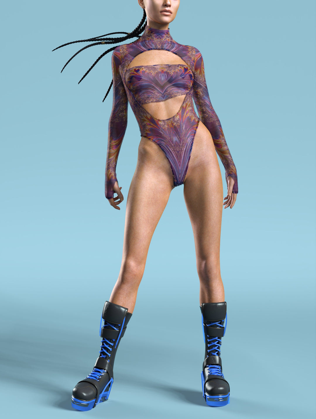 Aurora Prism Mesh Open-Heart Leotard – CandyCatz